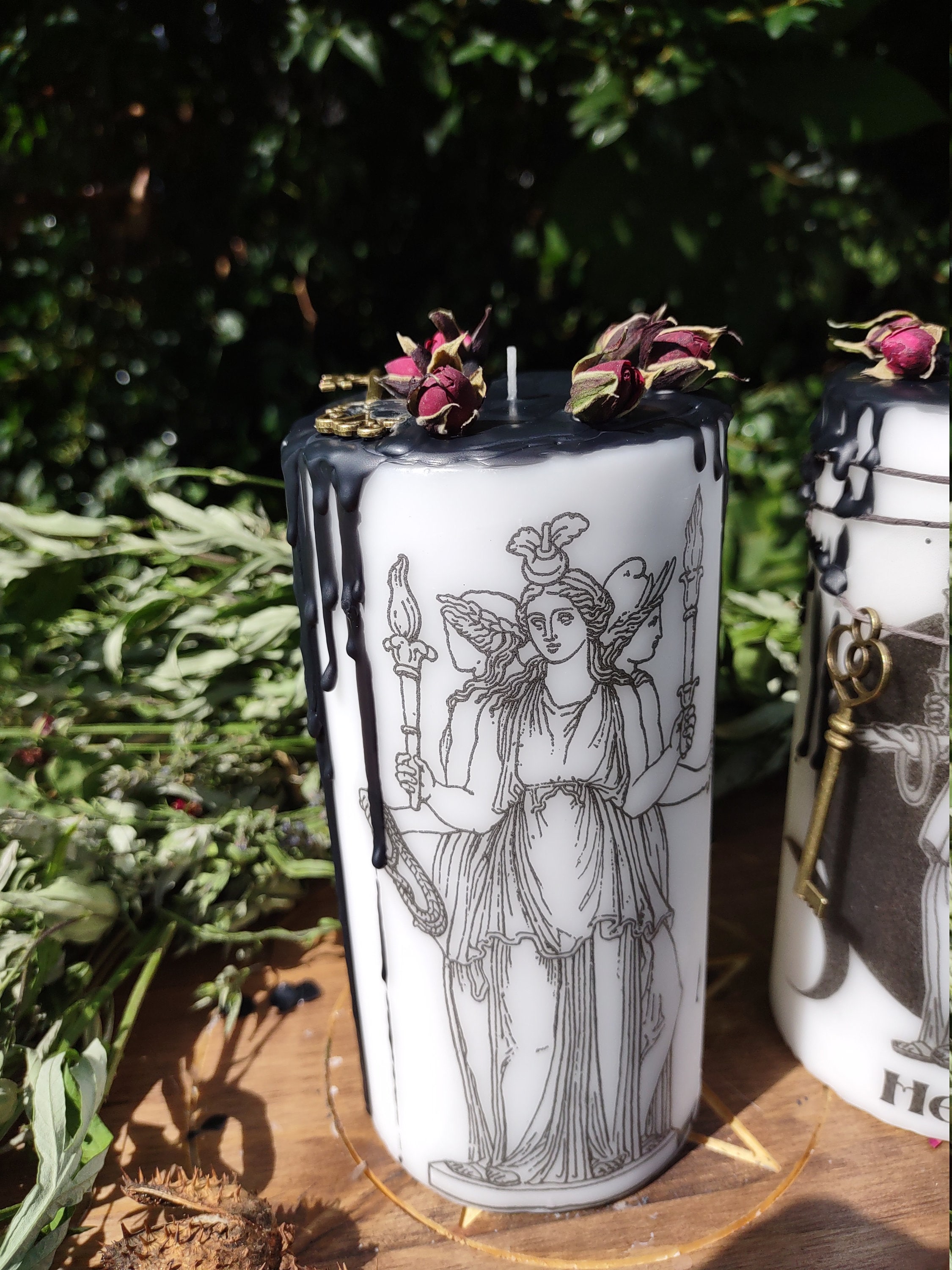 Hecate Altar Candle 6x3 Pillar Hekate Candle Ritual Candle | Etsy