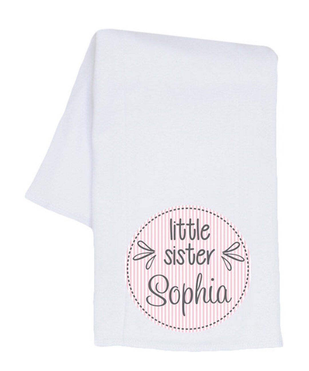 Personalized little Sister Baby Girl Burp Cloth - Etsy