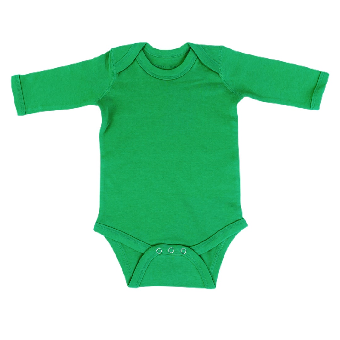 SIX PACK Bodysuits, Green Onesie, Baby Bodysuits, Cotton Baby Blank ...