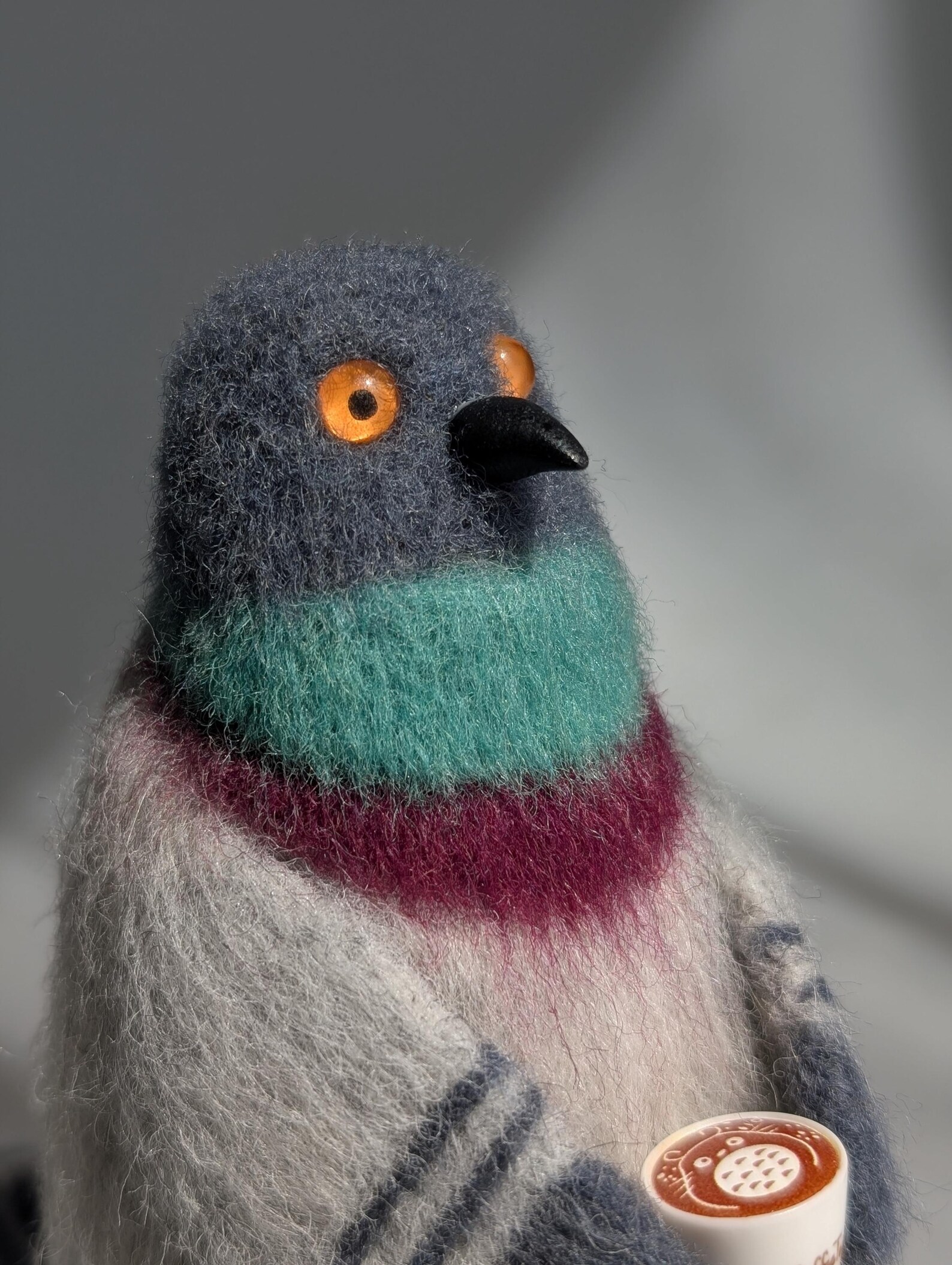 Wool Figure Cute Pigeon,fantasy Doll, Art Doll,stuffed Farm Animal ...