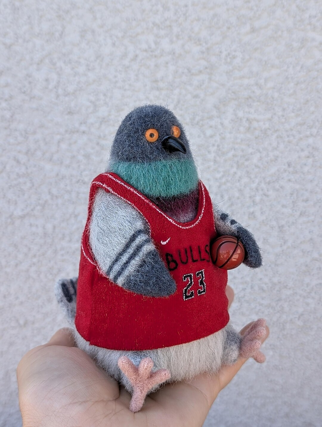 Wool Figure Cute Pigeon,fantasy Doll,handcrafted Designer Toy for ...