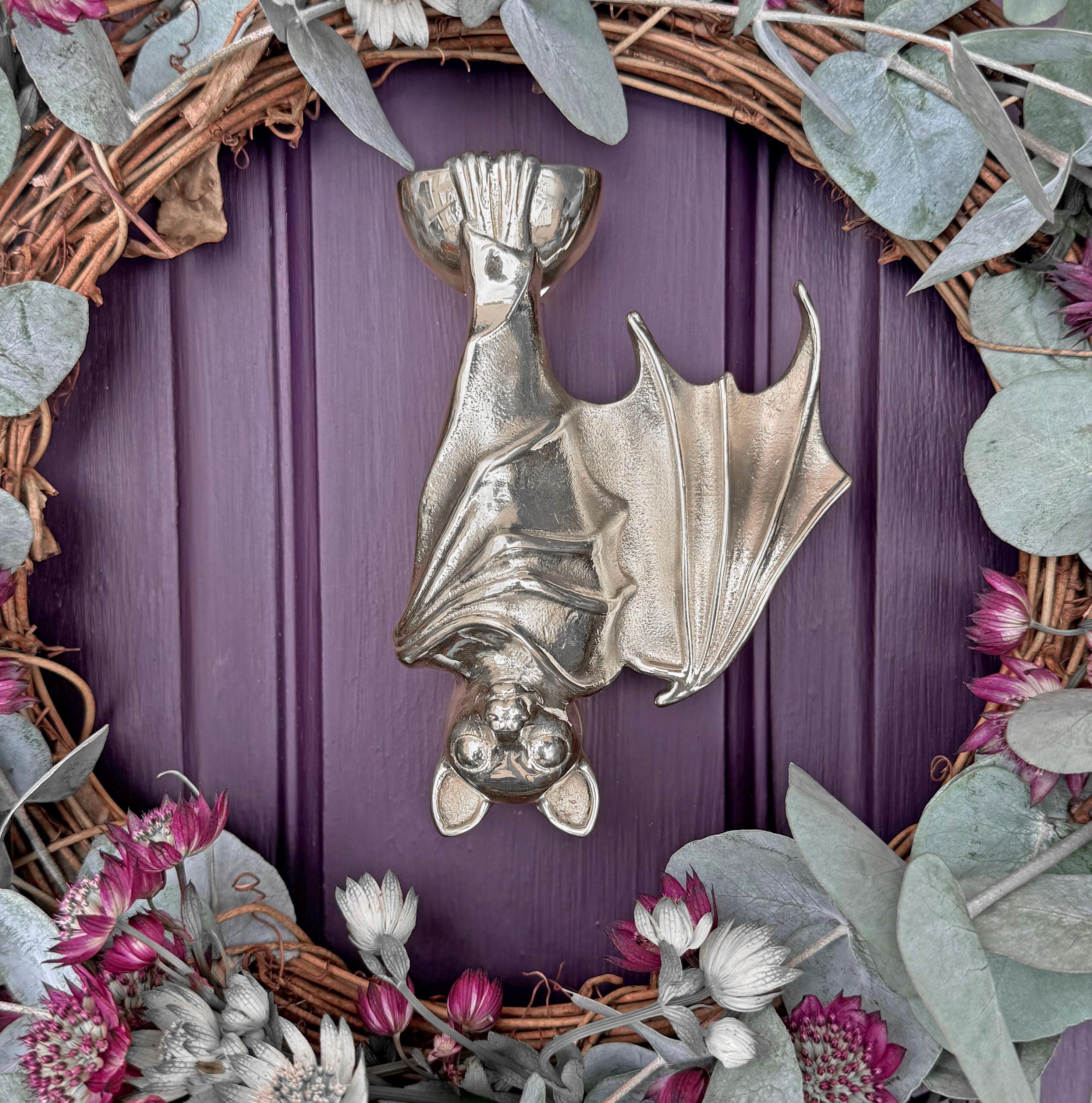 Bat Door Knocker – Front Door Decor | Available in 5 Finishes | Unique ...