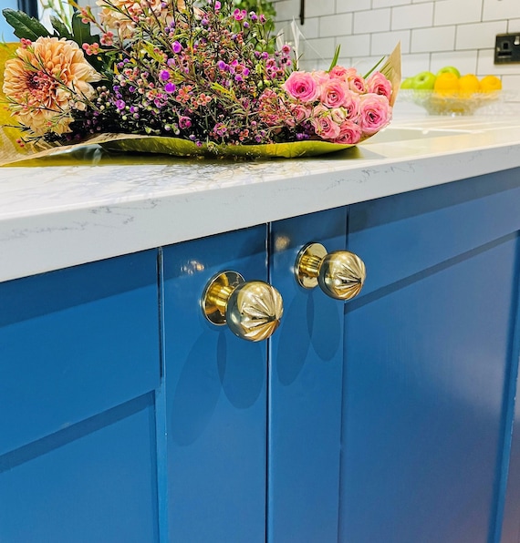 Kitchen Cabinet Knob Cupboard Knobs 4 Colours Made From Recycled Brass Cupboard Door Knobs for Kitchens and Wardrobes Etsy