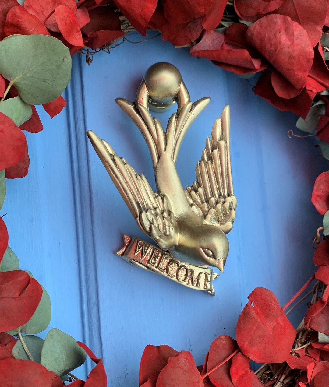 Swallow Door Knocker Handmade Front Door Knocker Unique Design Brass ...
