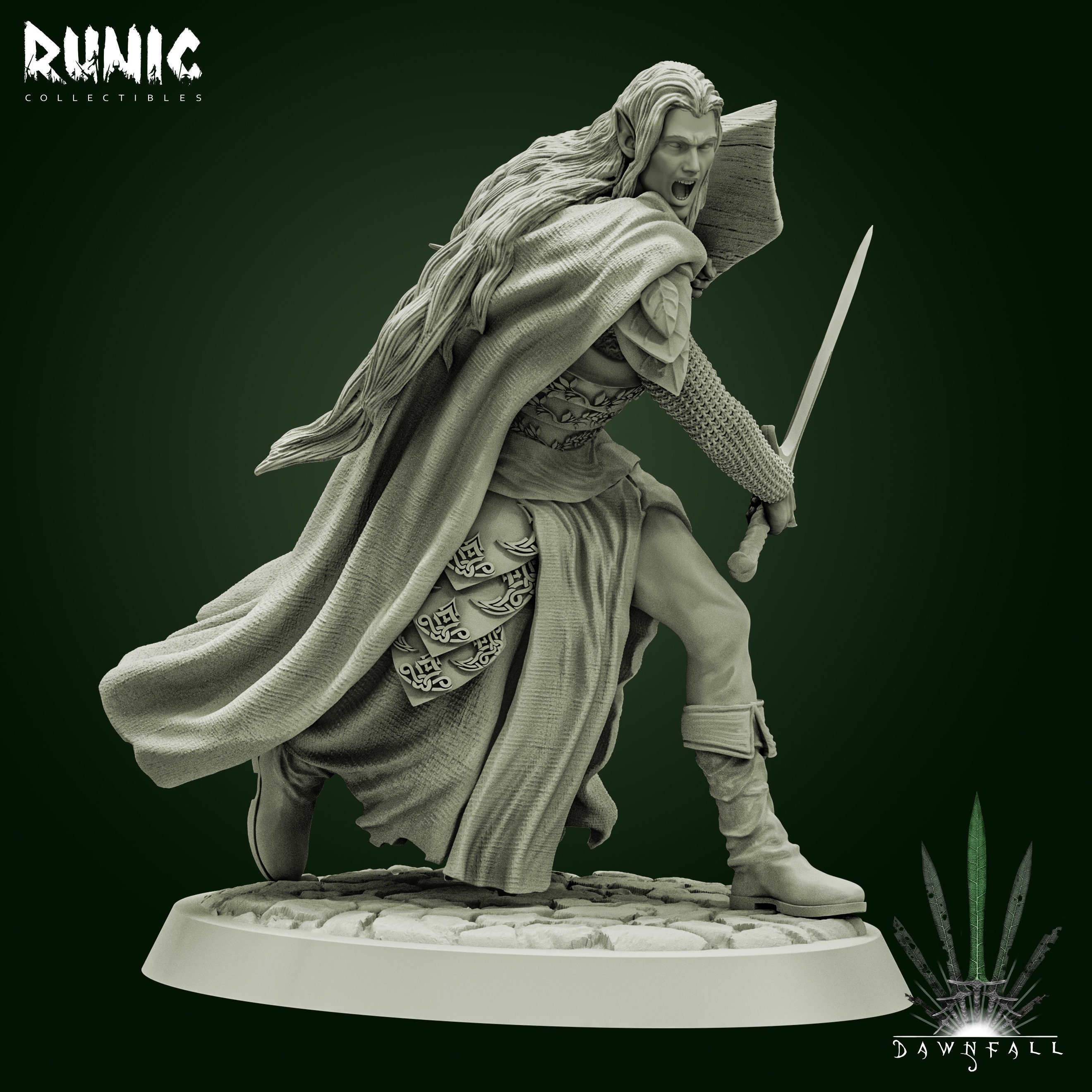 Elf Paladin Miniature. 4K Dnd Druid Knight Mini. Dungeons and - Etsy