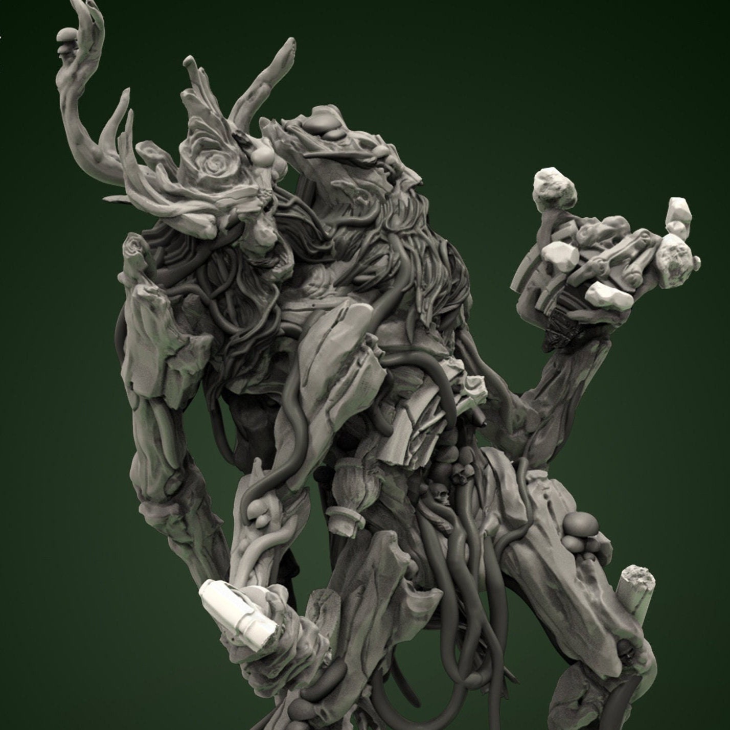 Cursed Treant Giant Miniature. 4K Dnd Tree Ent Monster Mini. - Etsy