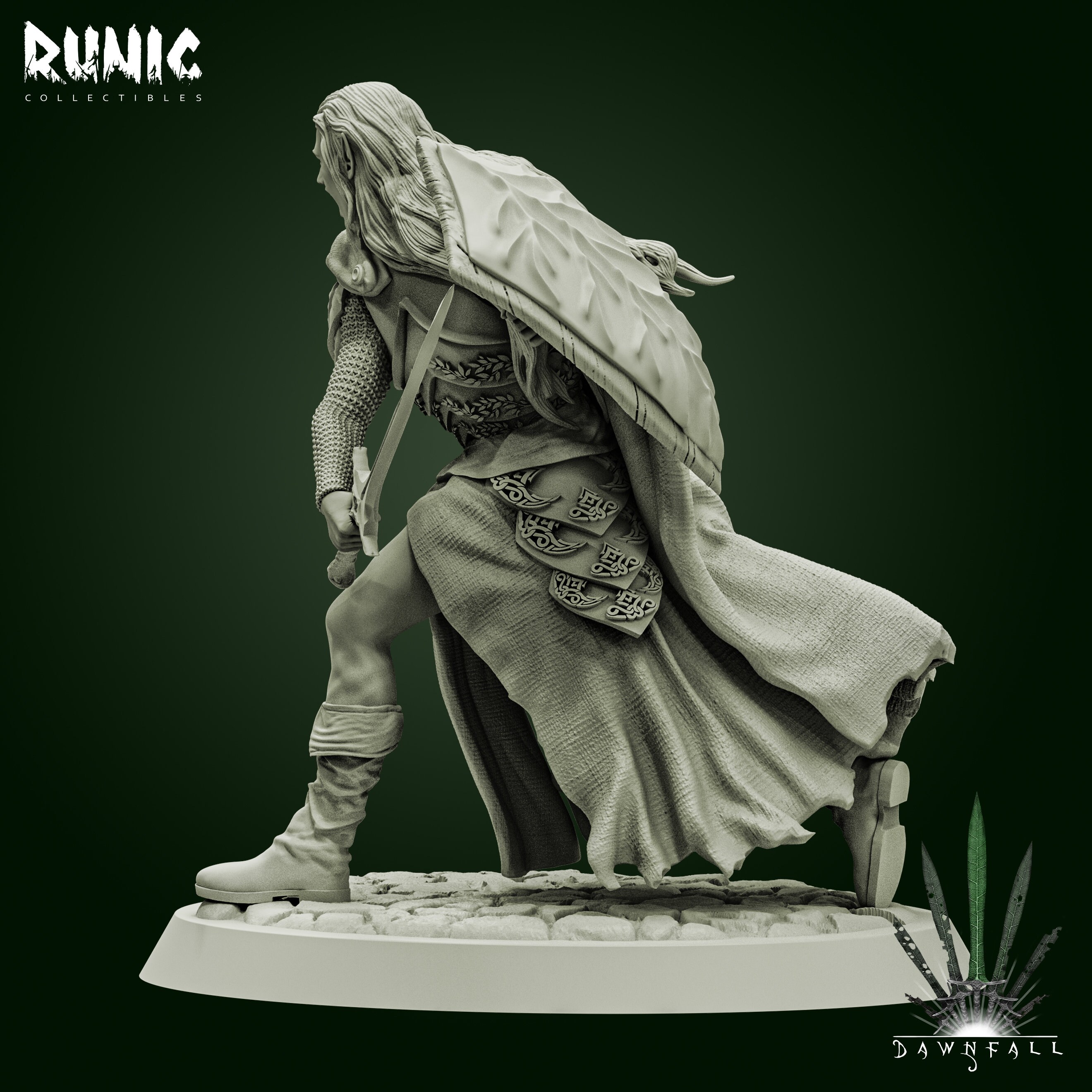 Elf Paladin Miniature. 4K Dnd Druid Knight Mini. Dungeons and - Etsy