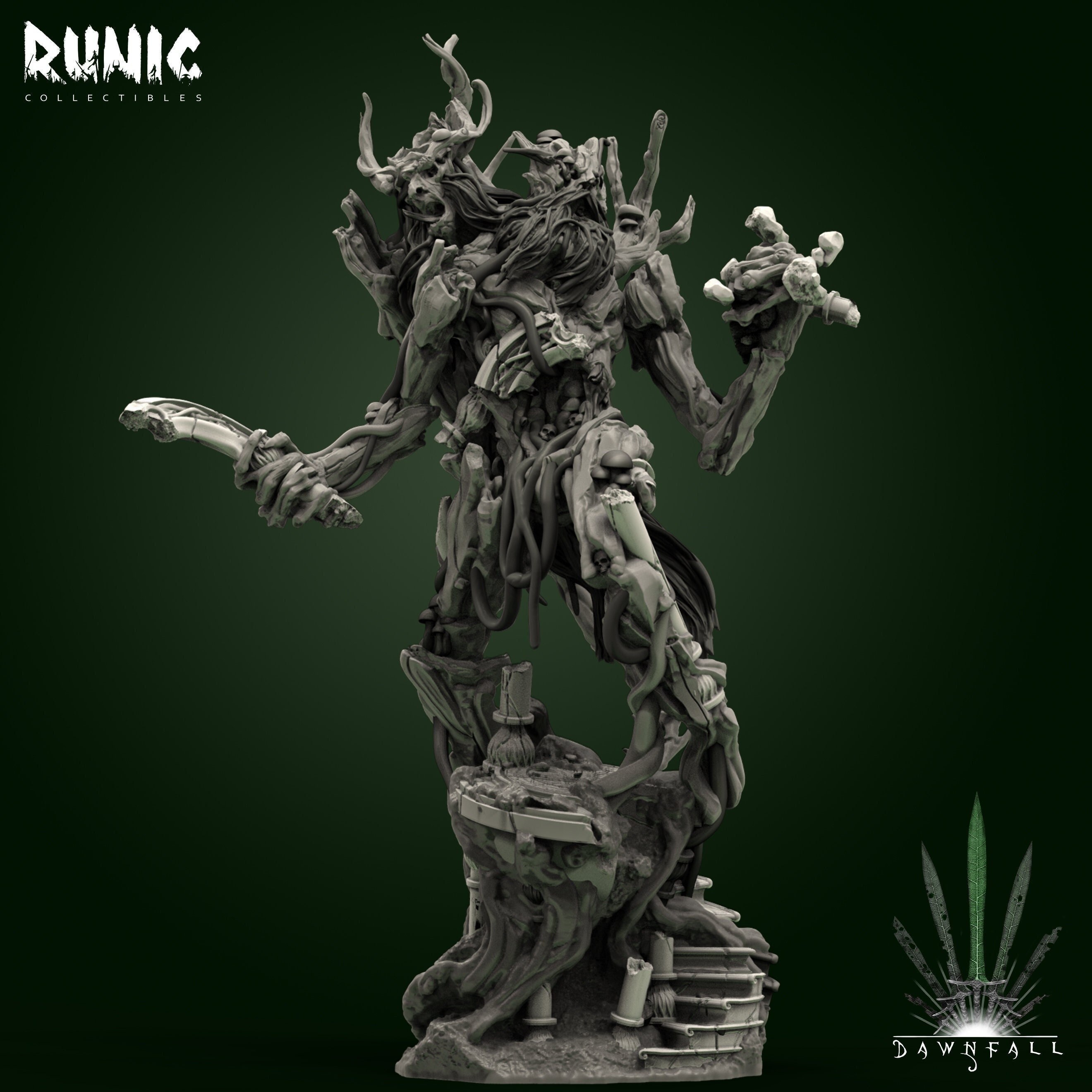 Cursed Treant Giant Miniature. 4K Dnd Tree Ent Monster Mini. - Etsy