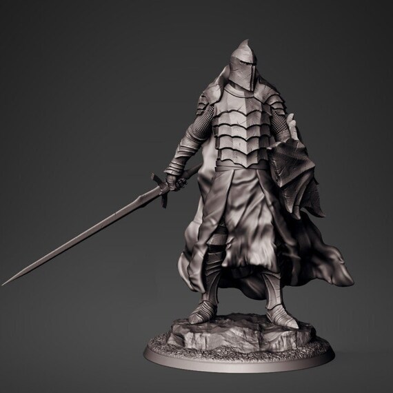 Knight Warlock Miniature. 4K Dnd Paladin Mini. Dungeons and - Etsy