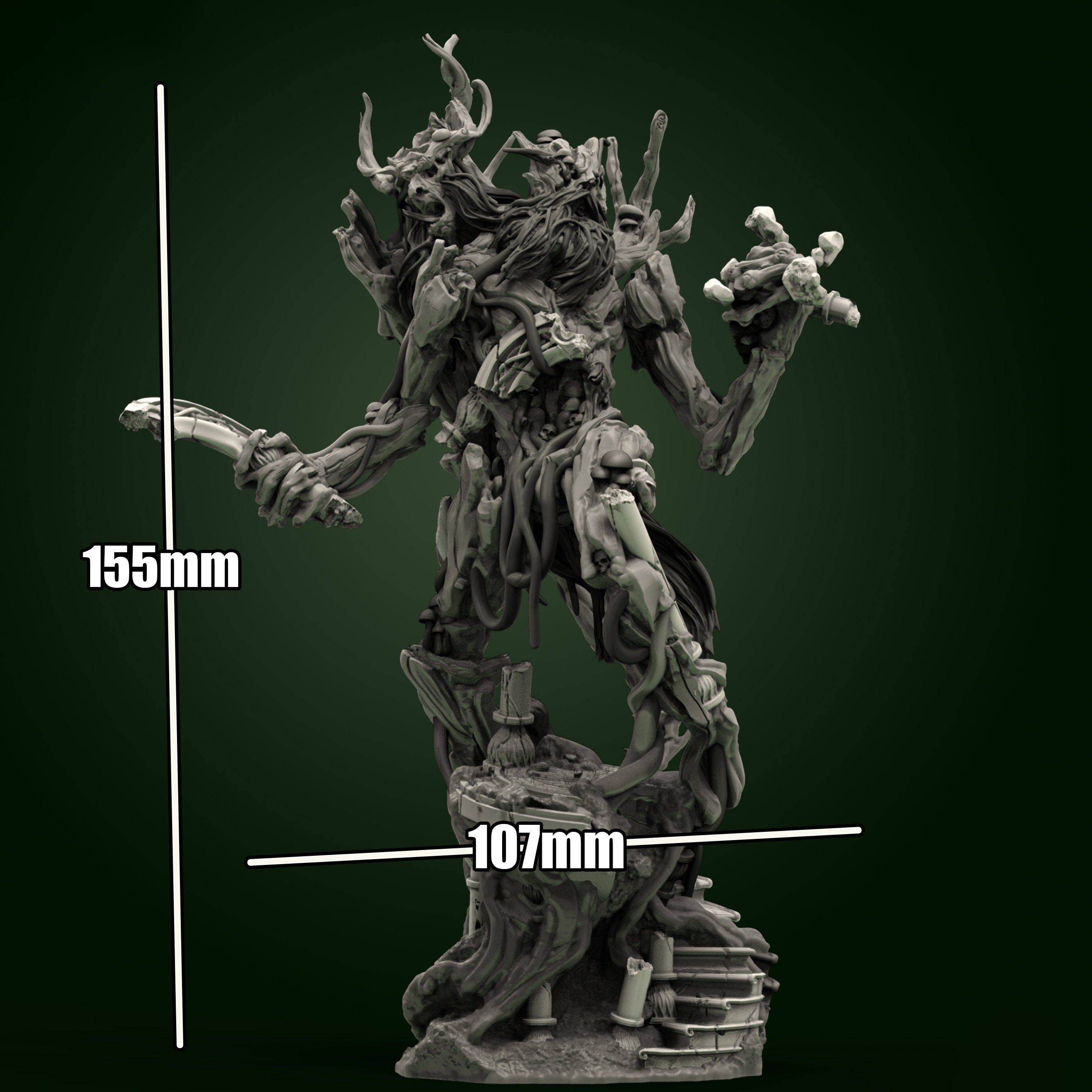 Cursed Treant Giant Miniature. 4K Dnd Tree Ent Monster Mini. - Etsy