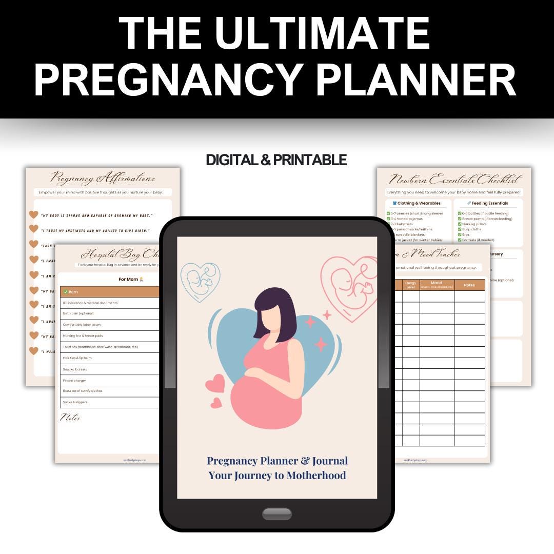 Ultimate Pregnancy Planner – Digital & Printable | 28+ Pages for ...