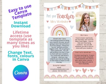 Meet the Teacher Template - Etsy
