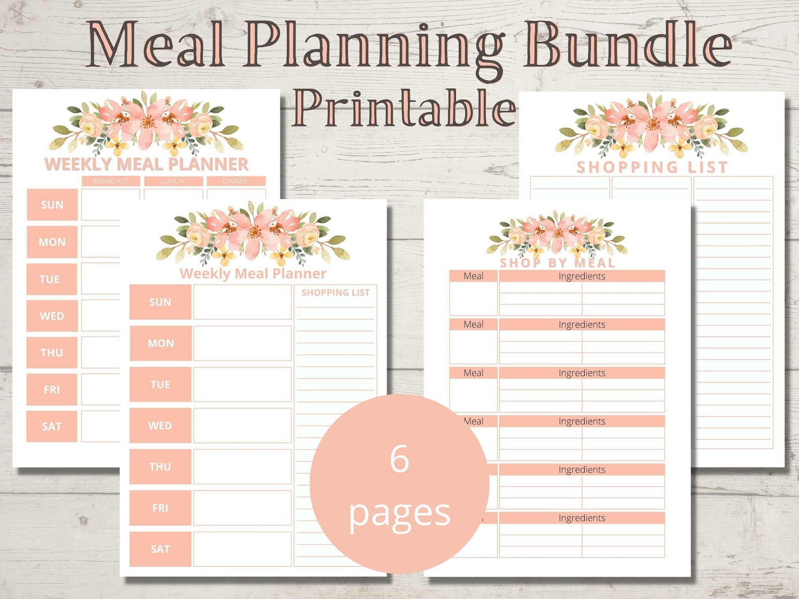 Weekly Meal Planner Printable, Organise Your Weekly Meal Plan With This ...