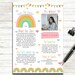 Rainbow Meet the Teacher Editable Template, a Back to School Letter in ...