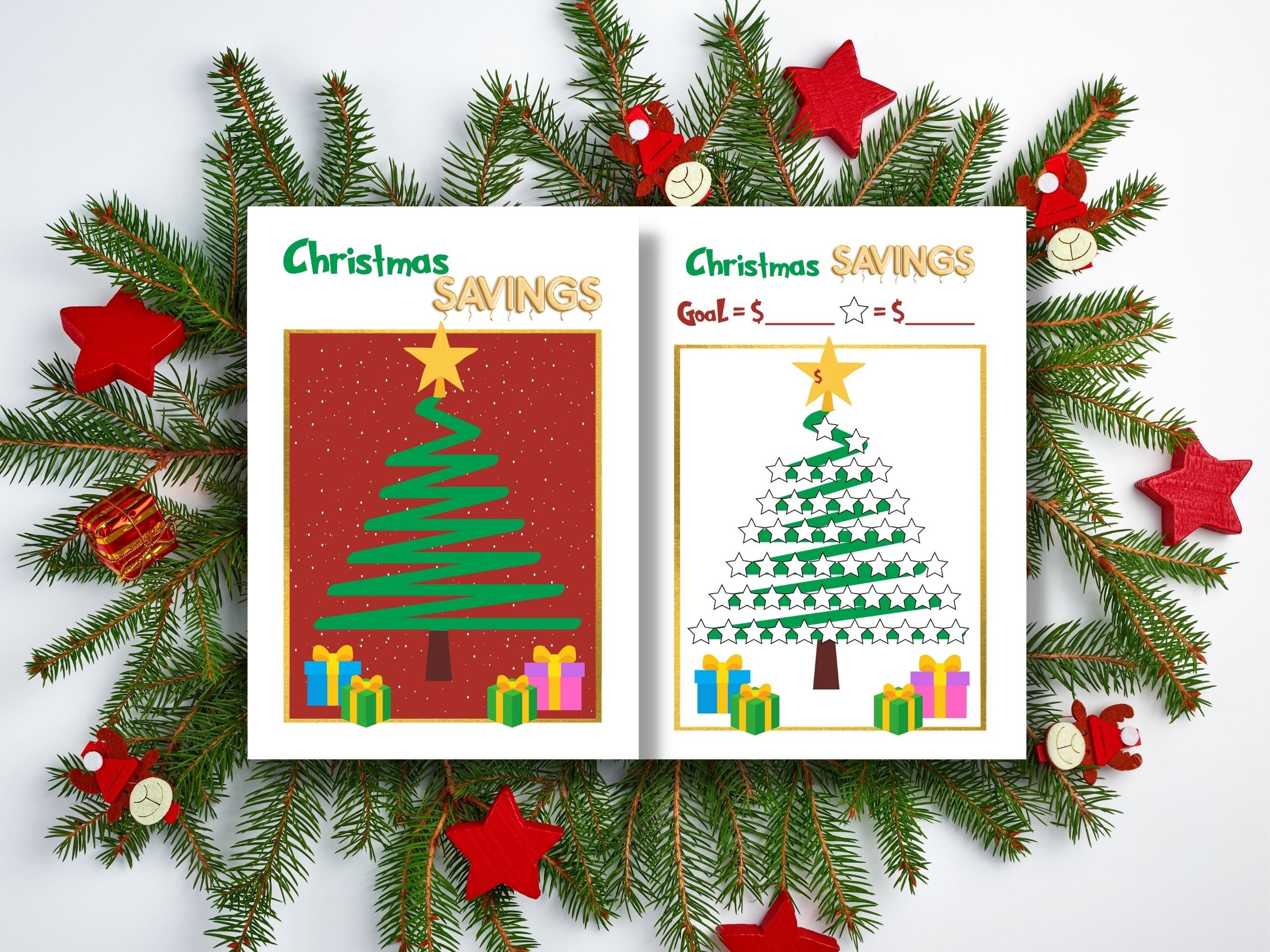 Christmas Savings Tracker Printable Pdf, A Fun Christmas Tree Savings ...