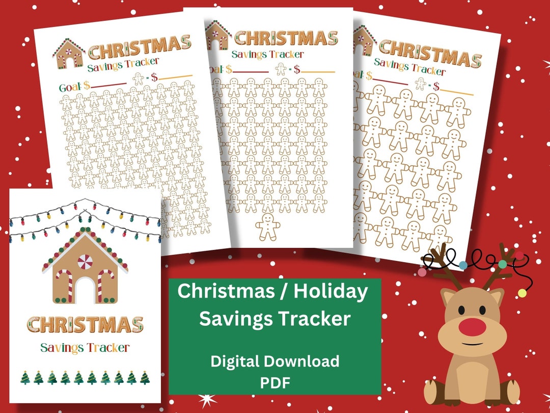Christmas Savings Tracker Printable Pdf, A Fun Christmas Savings ...