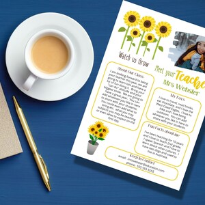 Meet the Teacher Template Canva, a Back to School Teacher Letter ...