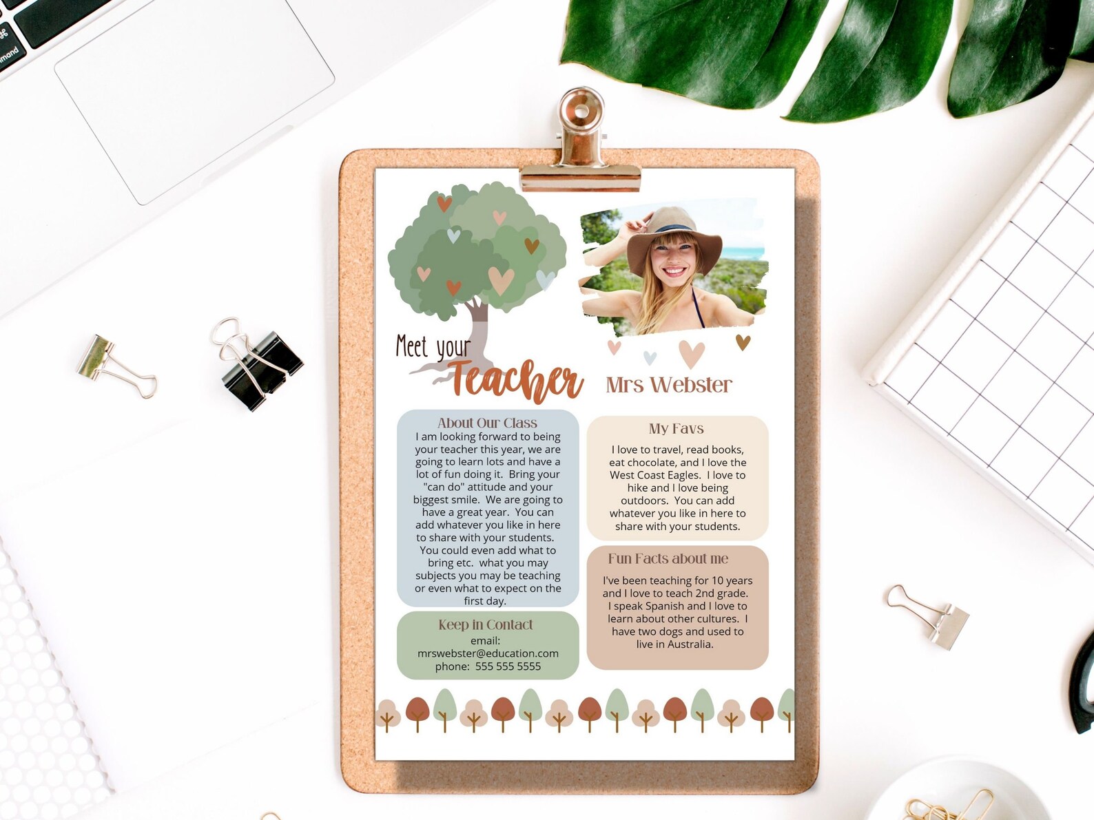 Meet the Teacher Template Canva a Back to School Teacher - Etsy