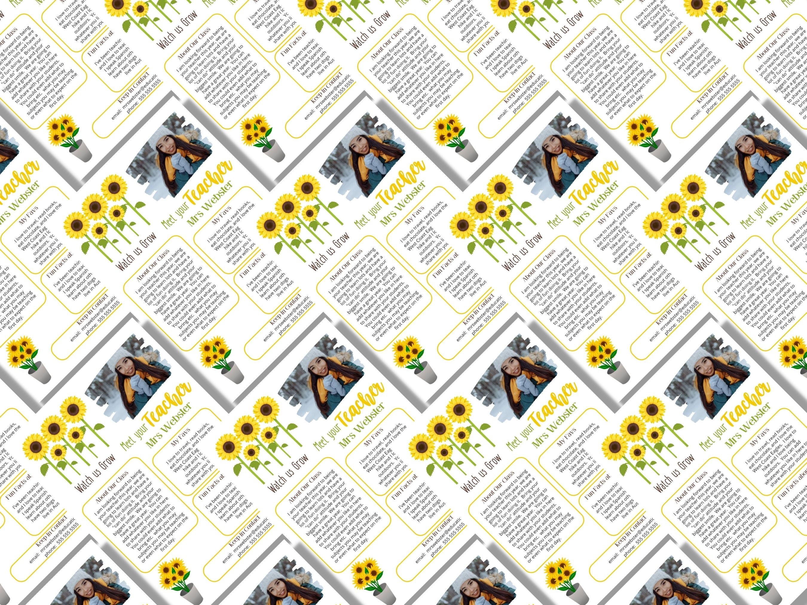 Meet the Teacher Template Canva, a Back to School Teacher Letter ...