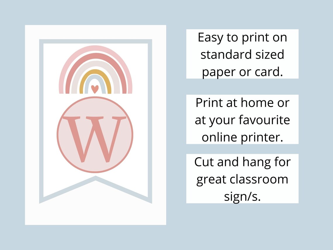 Boho Classroom Sign Bulletin Board Editable Template, Back to School ...