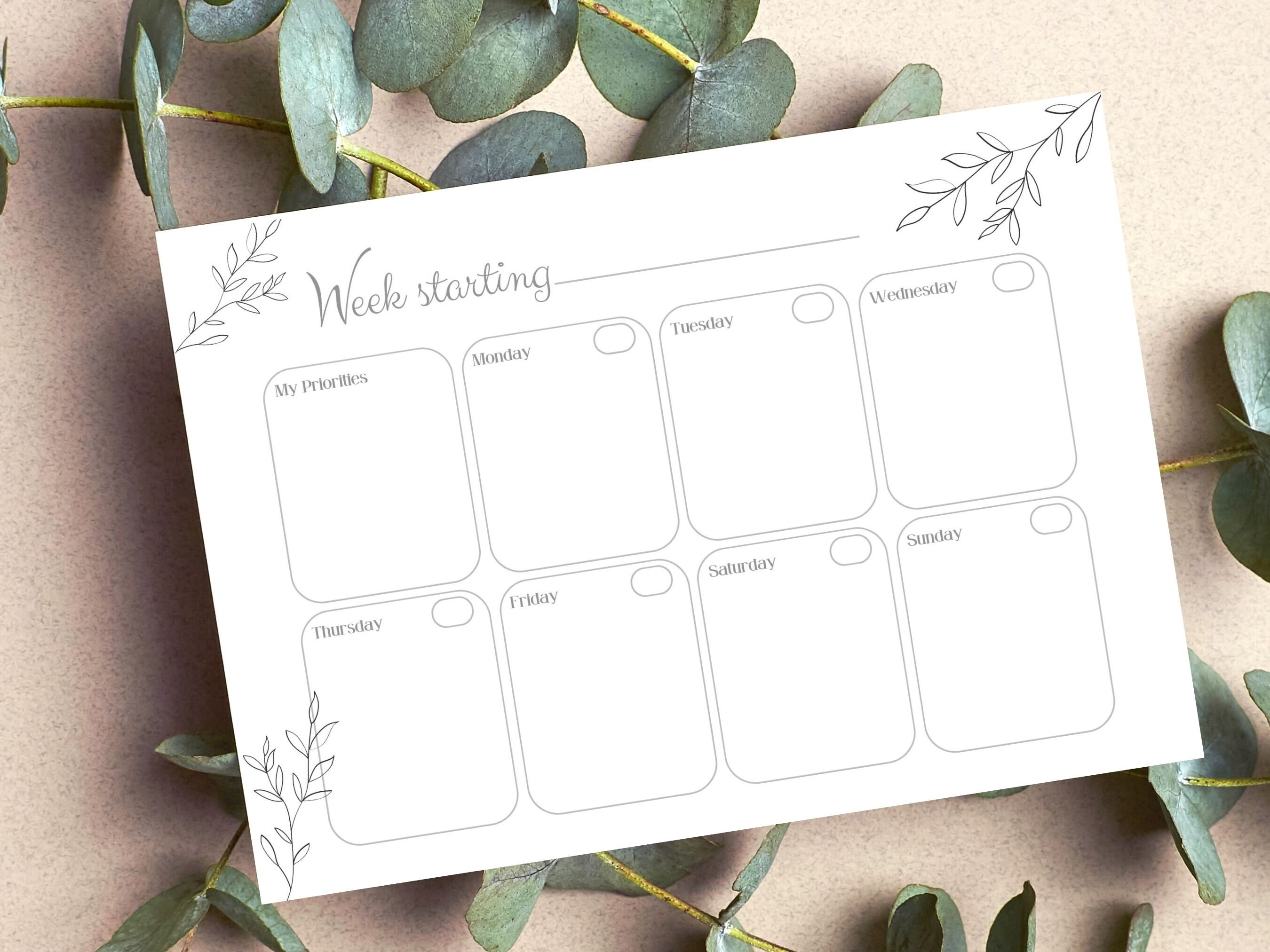 Printable Weekly Planner, Perfect for Organising Your Week With an Easy ...