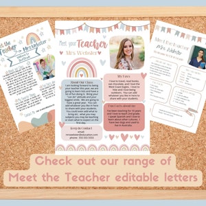 Boho Classroom Sign Bulletin Board Editable Template, Back to School ...