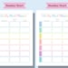 Rainbow Weekly Meal Planner Printable, Organise Your Weekly Meal Plan ...