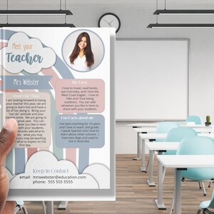 Boho Rainbow Meet the Teacher Template | Editable Canva | Back to ...