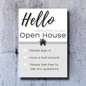 Open House Sign in Sheets & Open House Welcome Sign (PDF Files) , Open ...