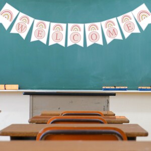 Boho Classroom Sign Bulletin Board Editable Template, Back to School ...