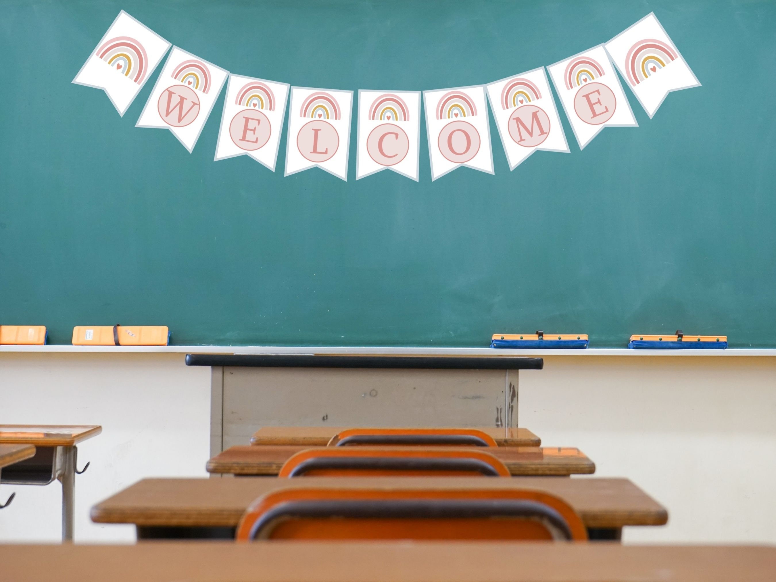 Boho Classroom Sign Bulletin Board Editable Template, Back to School ...