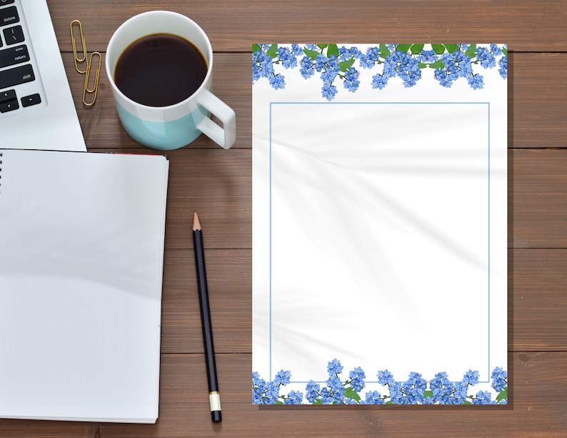 Letter Writing Stationary Sets Printable Floral Print JW - Etsy