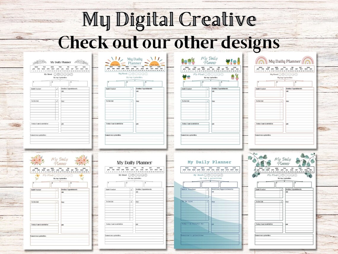 Daily Planner or an ADHD Daily Planner, Perfect Daily Organisation ...