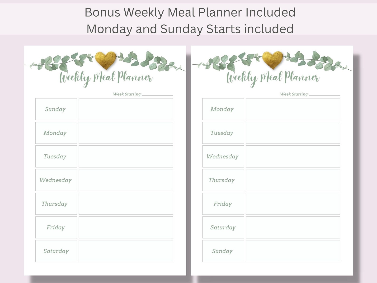 Daily Planner Printable Pdf Bundle Includes Weekly Planner Printable ...