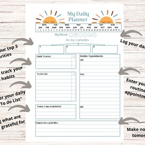 Daily Planner or an ADHD Daily Planner, Perfect Daily Organisation ...