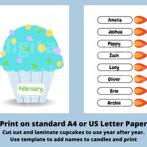 Classroom Birthday Display Sign, a Class Birthday Board With Rainbow ...
