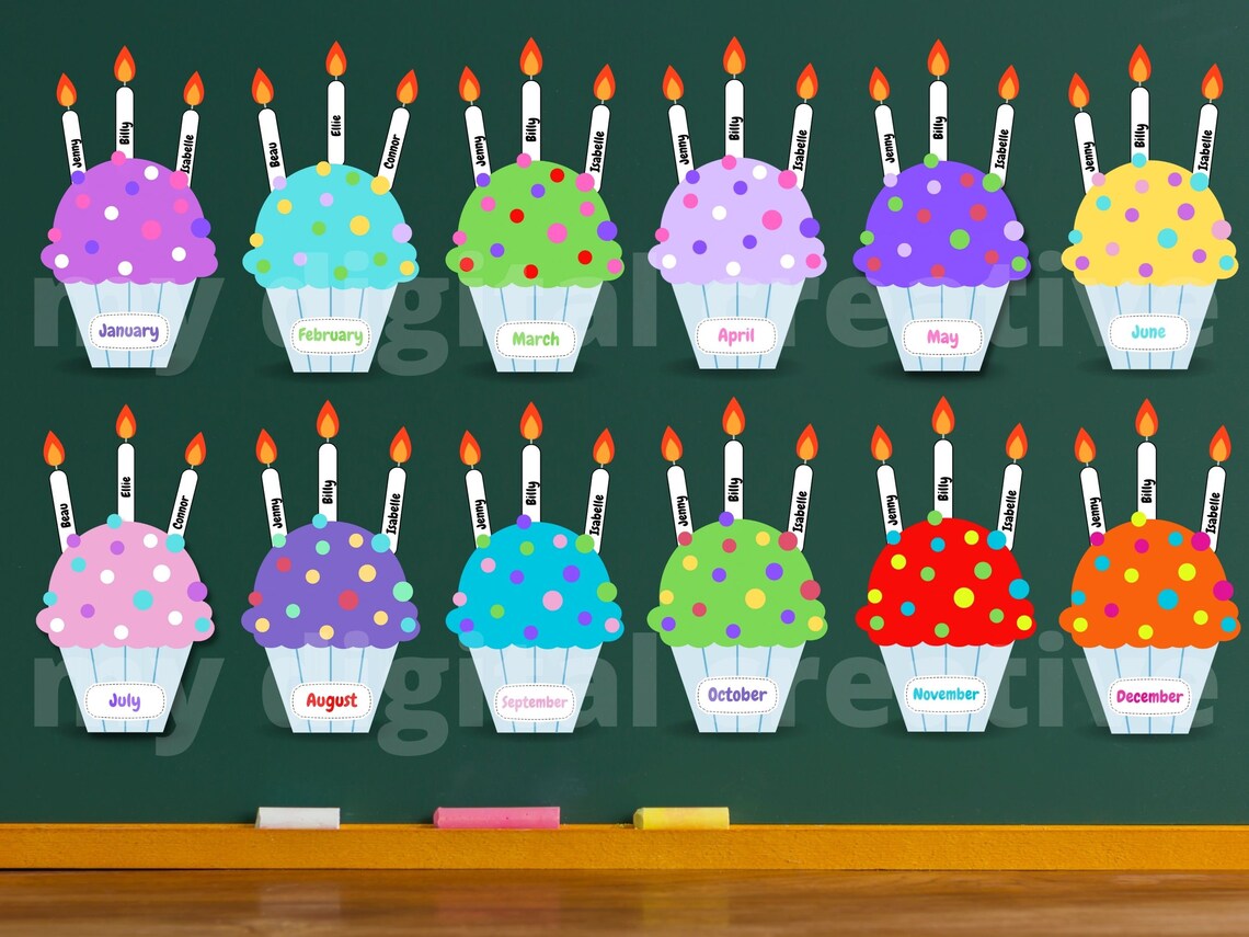 Classroom Birthday Display Sign a Class Birthday Board With - Etsy ...