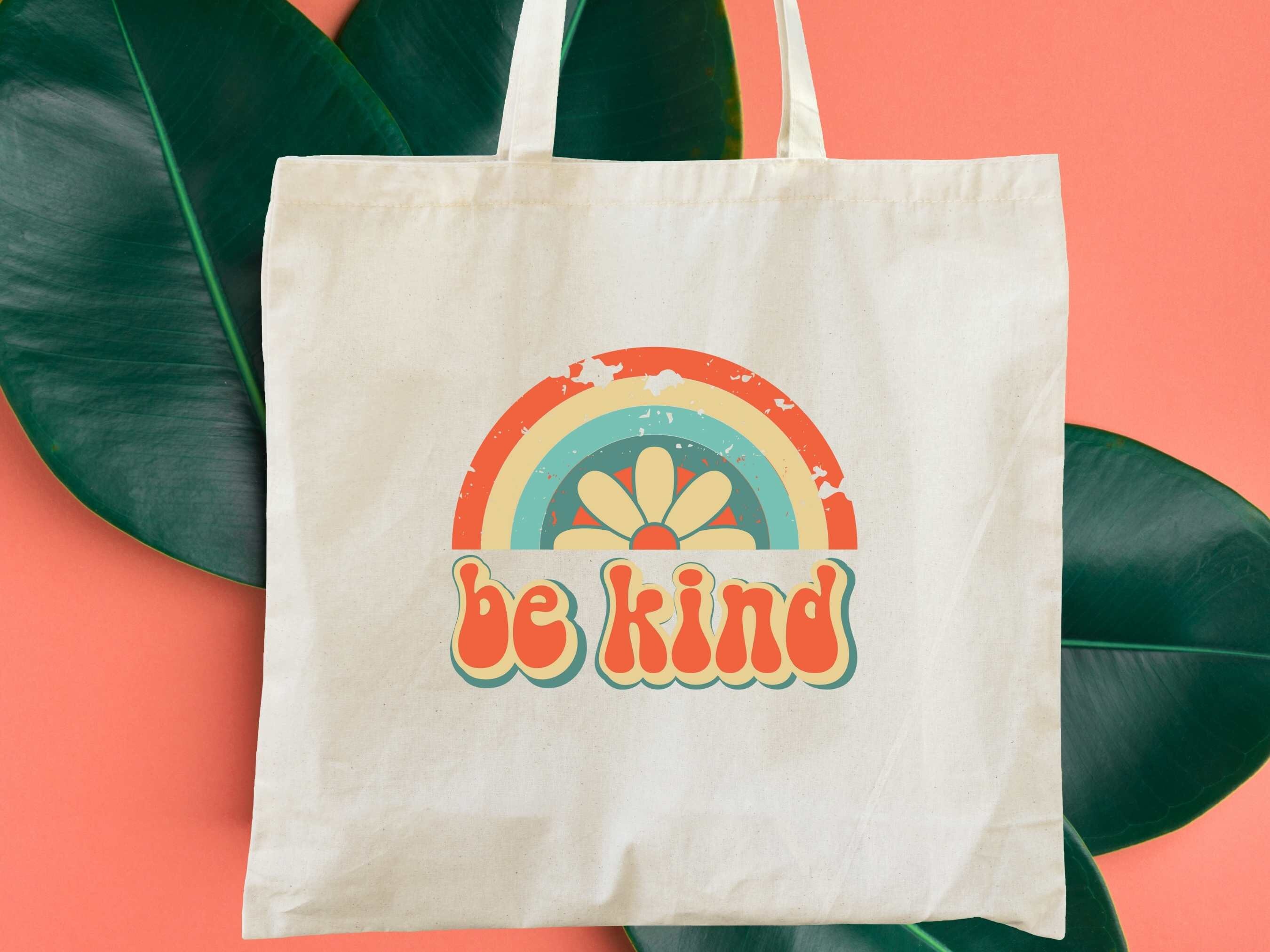 Retro Rainbow Shirt be Kind PNG Download File for Print on Demand ...