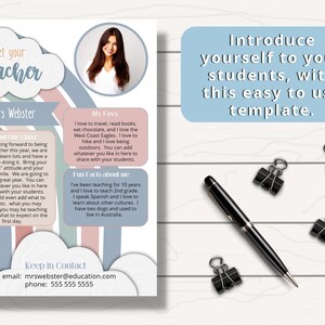 Boho Rainbow Meet the Teacher Template | Editable Canva | Back to ...