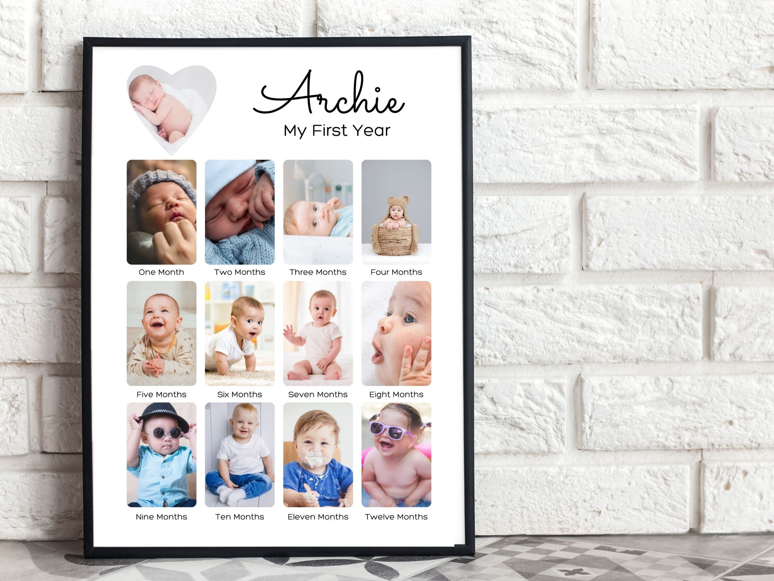 Baby's First Year Birthday Poster to Celebrate Your - Etsy