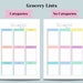 Rainbow Weekly Meal Planner Printable Organise Your Weekly - Etsy