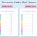 Rainbow Weekly Meal Planner Printable Organise Your Weekly - Etsy