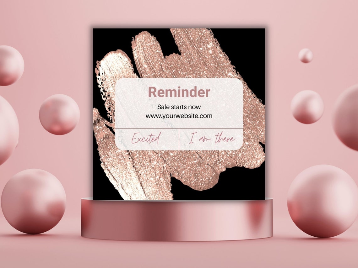 Rose Gold Instagram Template Flyers. Advertise Your Holiday Sales ...
