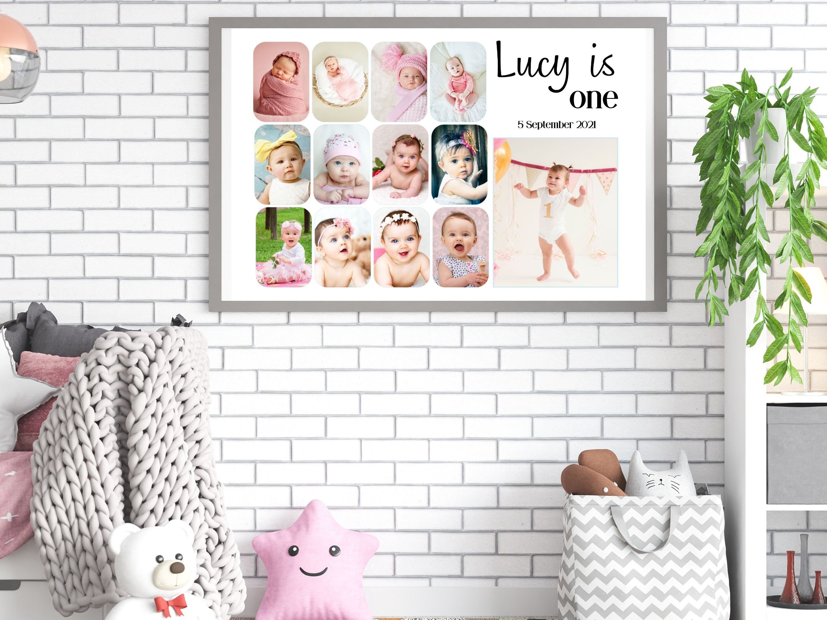 Baby's First Year Birthday Poster to Celebrate Your Baby's First ...