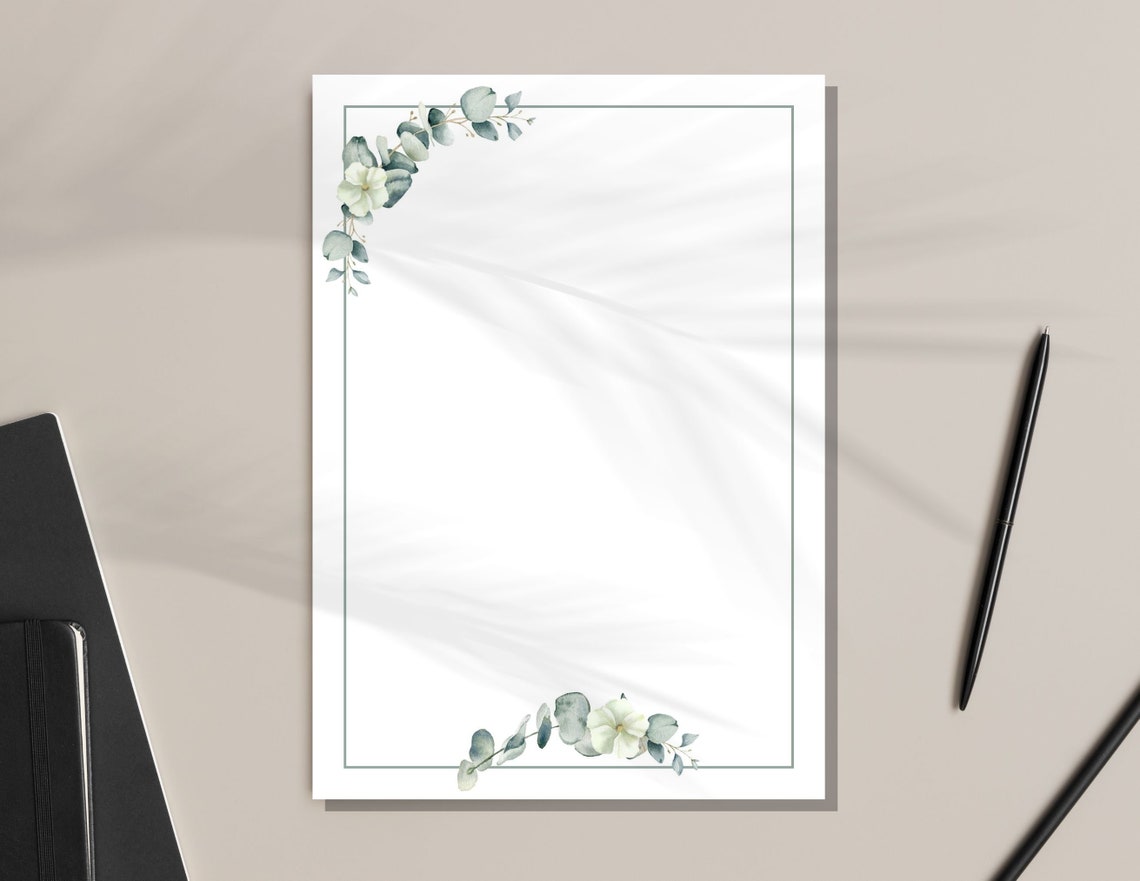 Letter Writing Stationary Sets Printable Botanical Print - Etsy