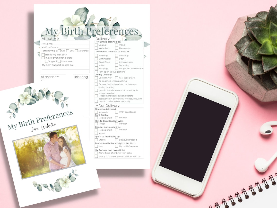 Birth Plan Editable Template, Birth Preferences Template, Birth ...