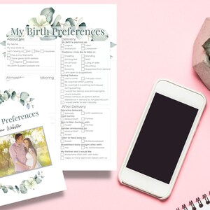 Birth Plan Editable Template, Birth Preferences Template, Birth ...