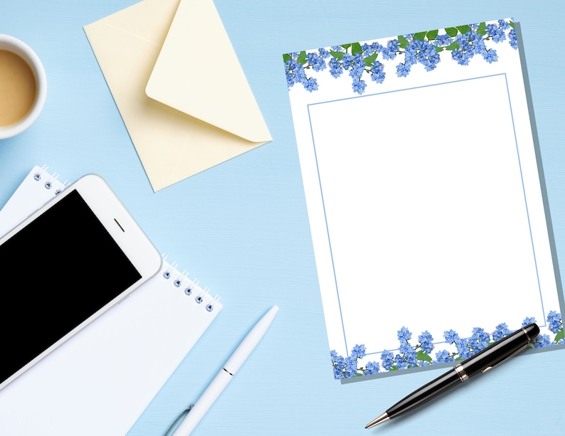 Letter Writing Stationary Sets Printable Floral Print JW - Etsy