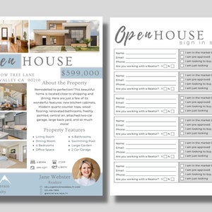 Open House Flyer Template, Open House Sheets, Perfect Realtor Marketing ...