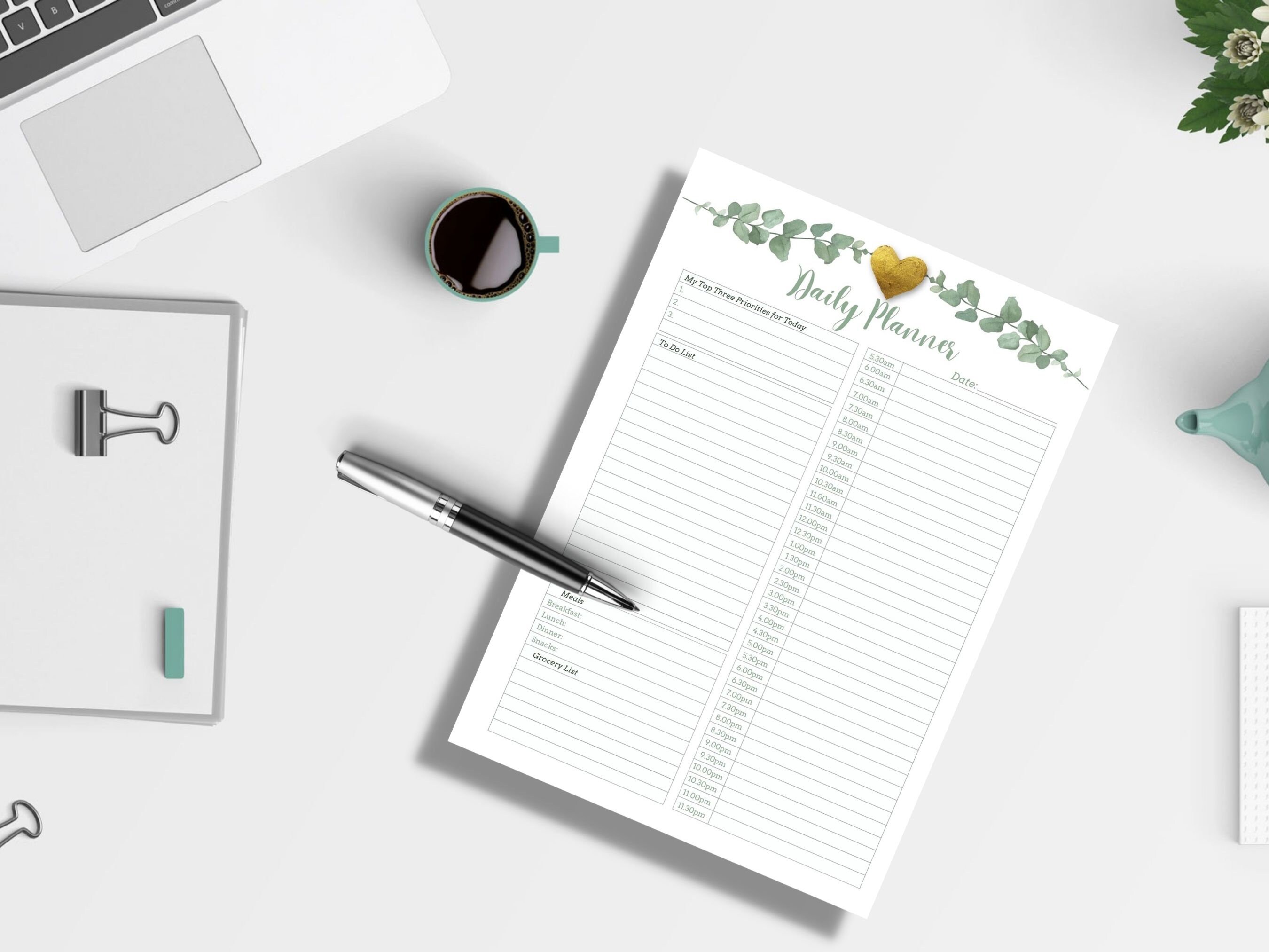 Daily Planner Printable Pdf Bundle Includes Weekly Planner Printable ...
